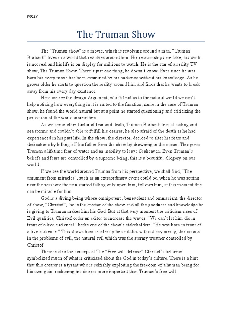 The Truman Show | PDF
