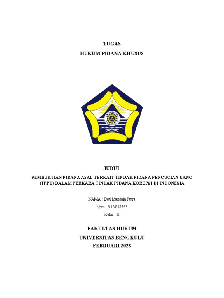Dwi Mandala Putra - B1A018353 - HK - PIDSUS | PDF