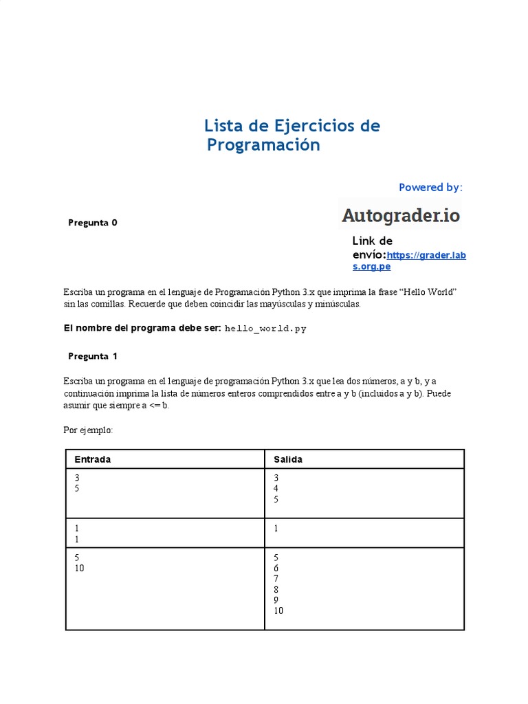 Python Para Ciencia De Datos Lista De Ejercicios De Programación 