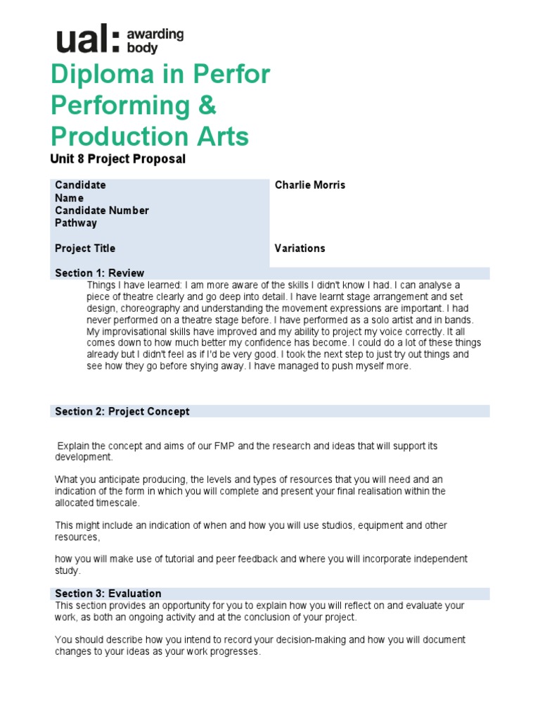 Project Proposal Form | PDF | Cognition