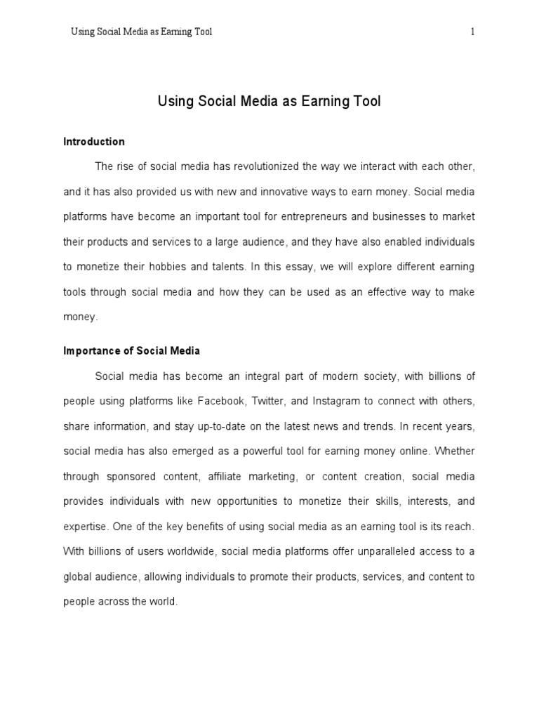 Monetizing Social Media Strategies | PDF | Popular Culture & Media ...