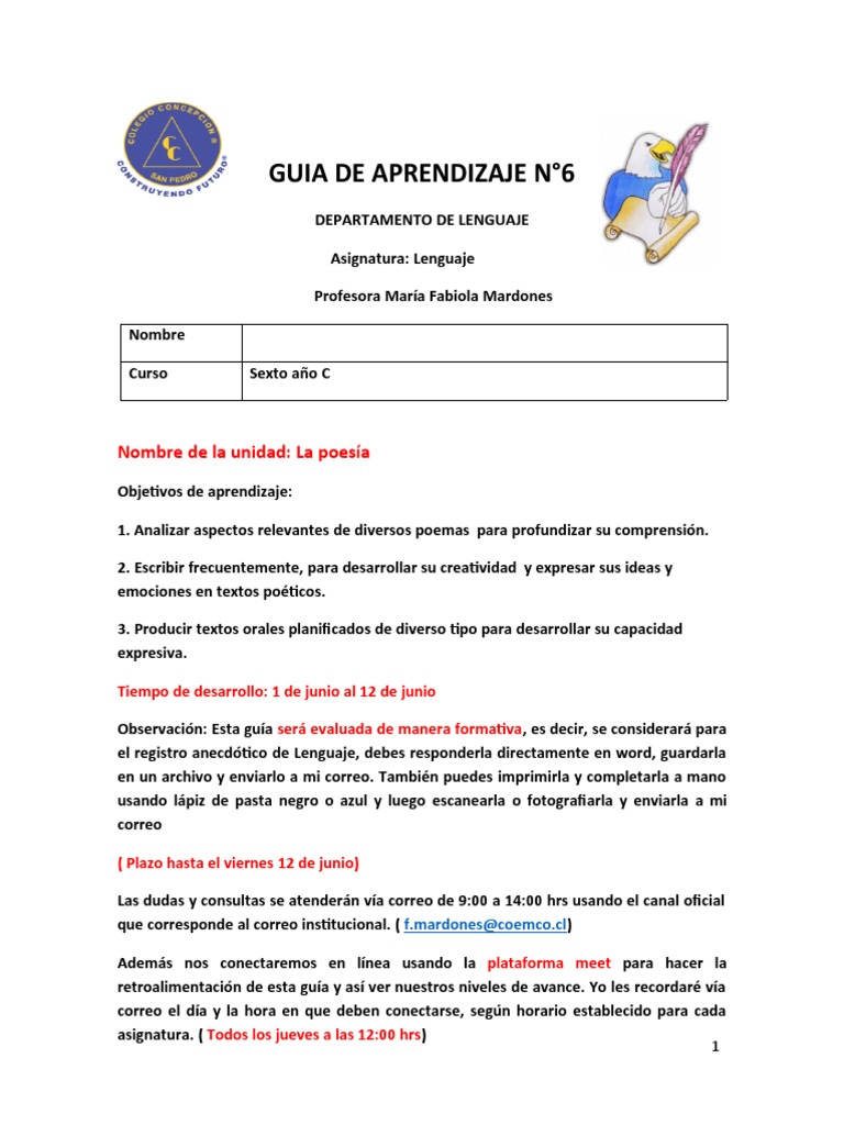 Guía Poemas | PDF | Poesía