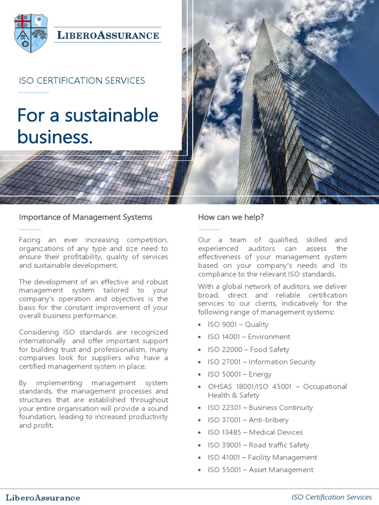 Brochure Liberoassurance Iso Certification Services 2021 | Download ...