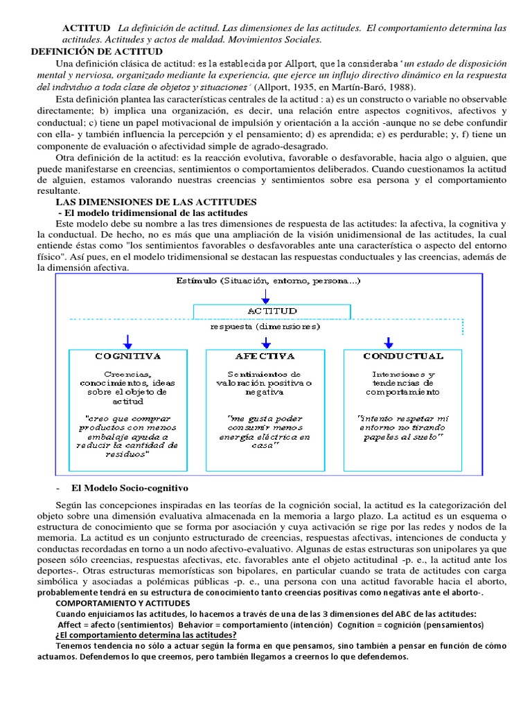 Actitud Psicologia Social | Descargar gratis PDF | Actitud (psicología) | Comportamiento