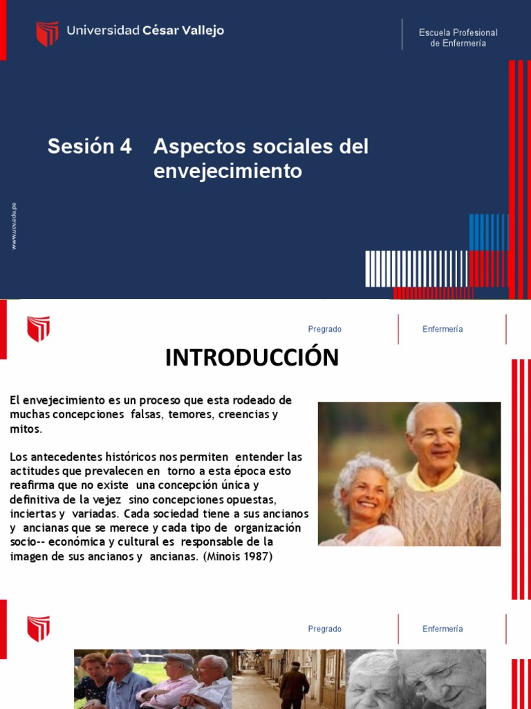 Sesión 4 - Aspectos sociales del envejecimiento | PDF
