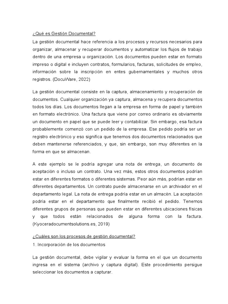 Qué Es Gestión Documental | PDF | Gestión de registros | Archivo de computadora