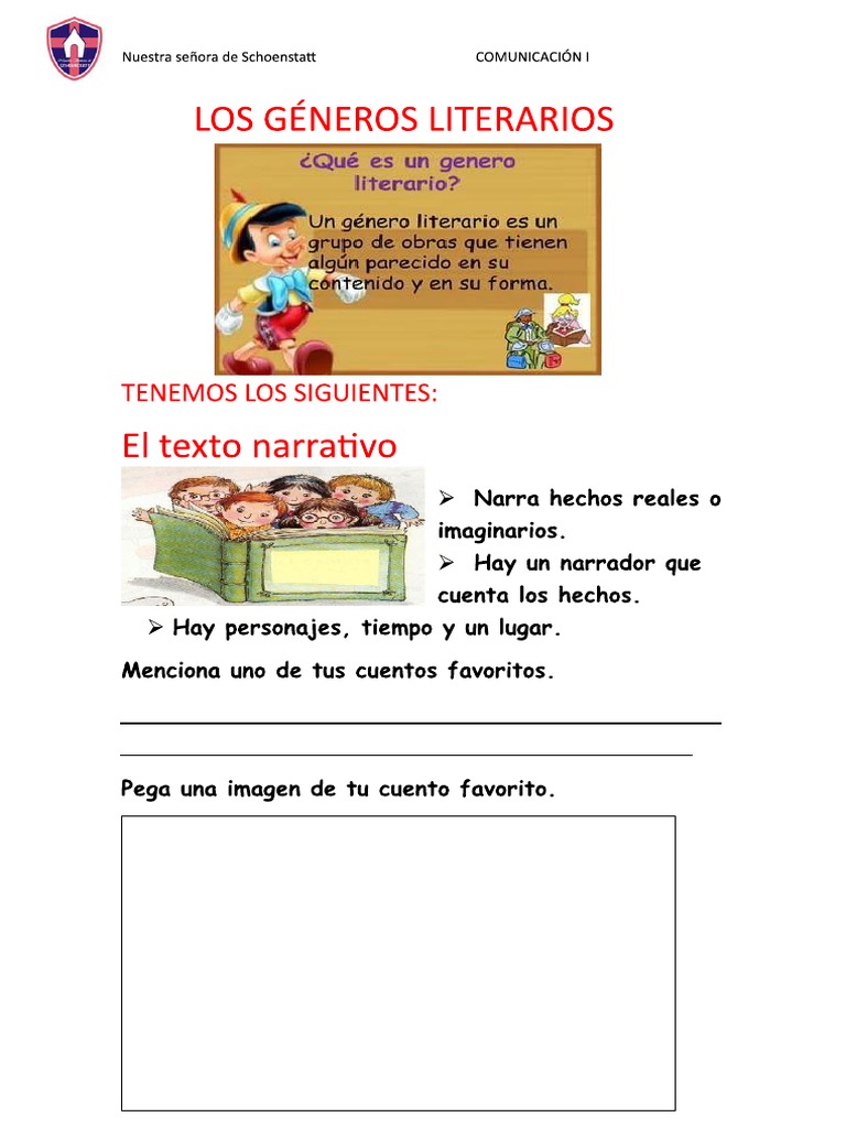 Los Géneros Literarios Yoshua PDF | PDF