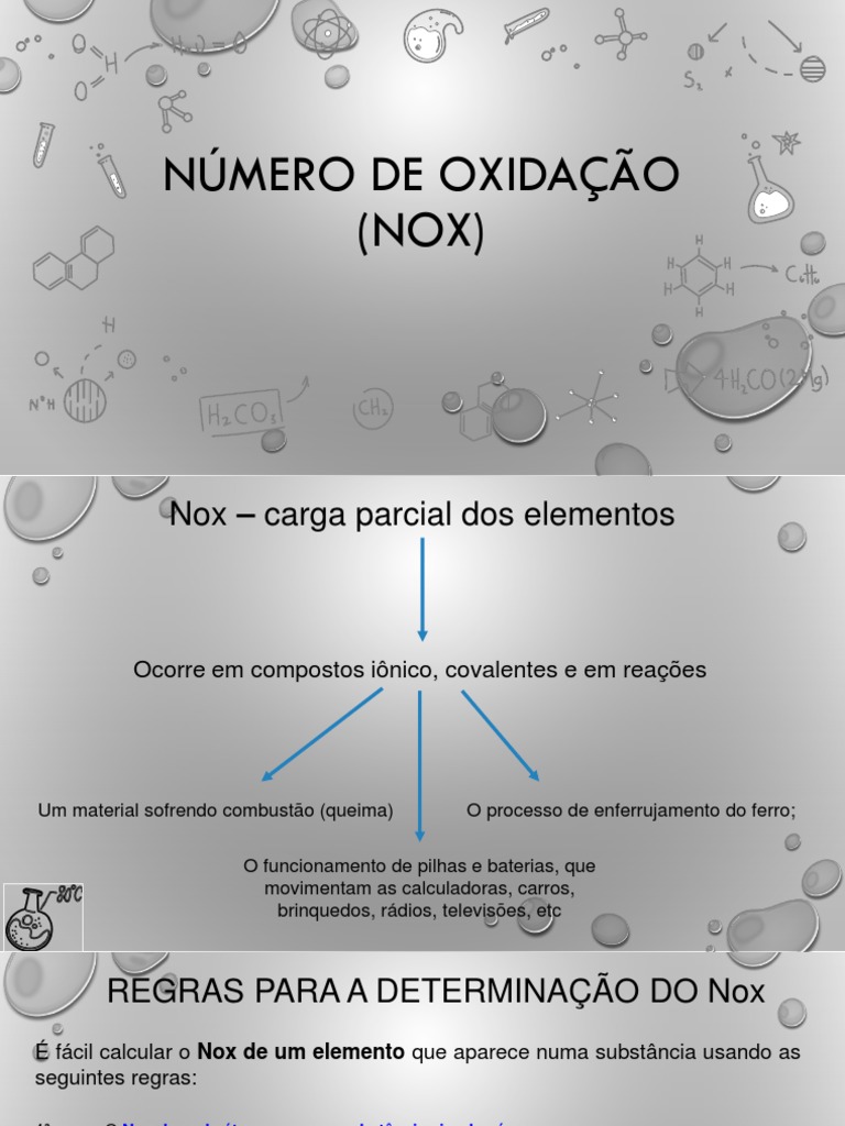 Número de Oxidação - NOX | PDF