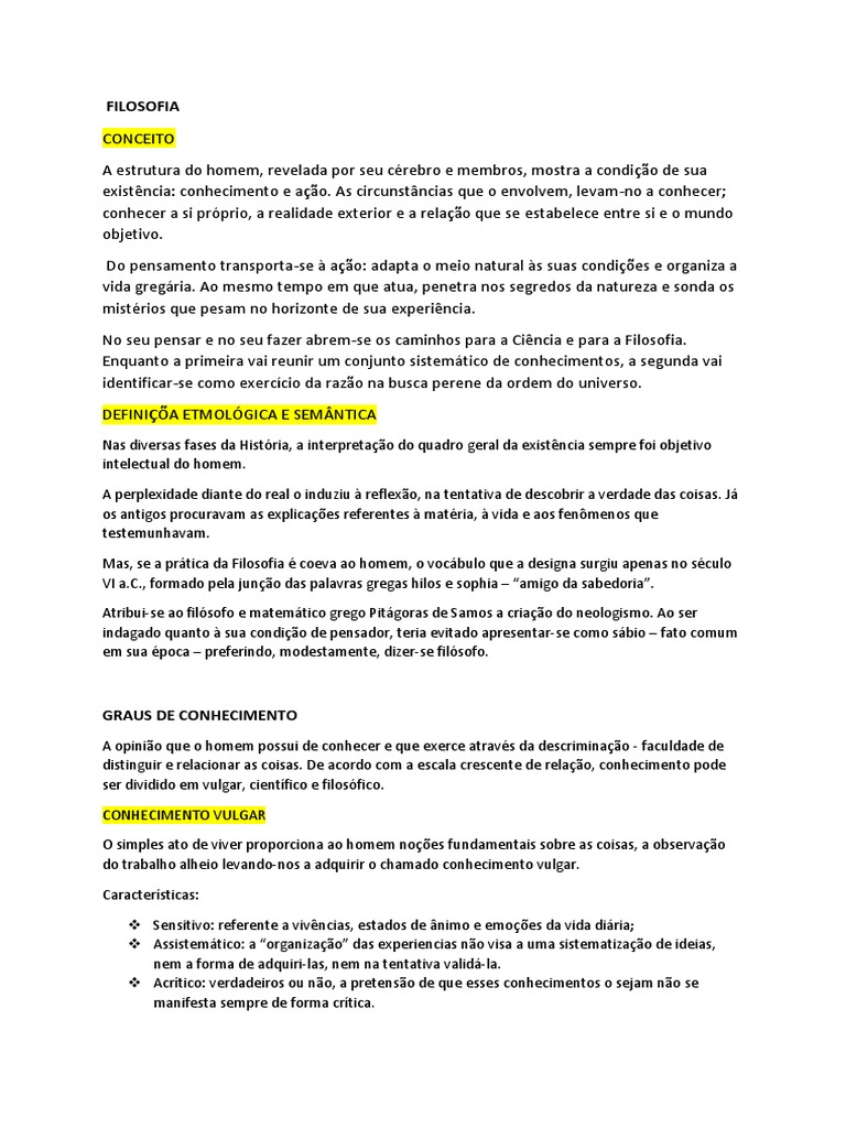 Graus de Conhecimento | PDF | Conhecimento | Science