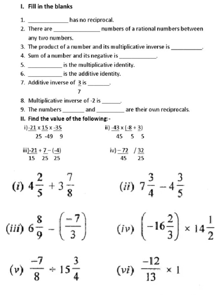 Maths Worksheet Grade 8 | PDF