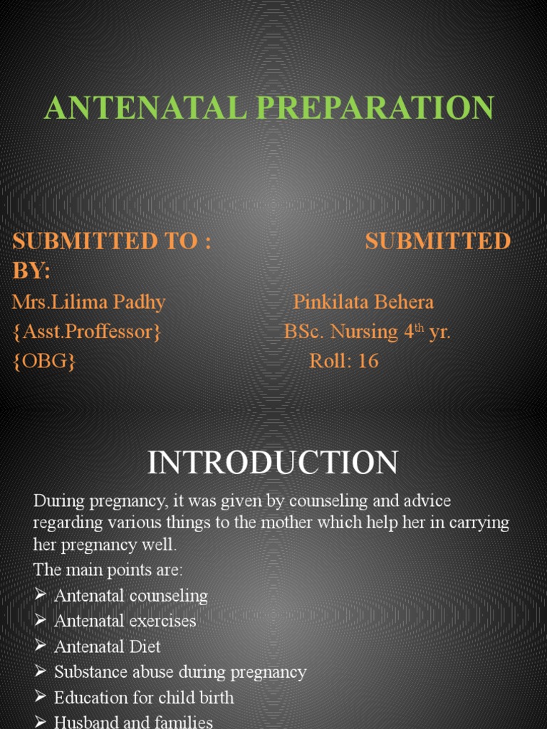 Antenatal Preparation and Counseling Guide | PDF | Pregnancy | Prenatal ...