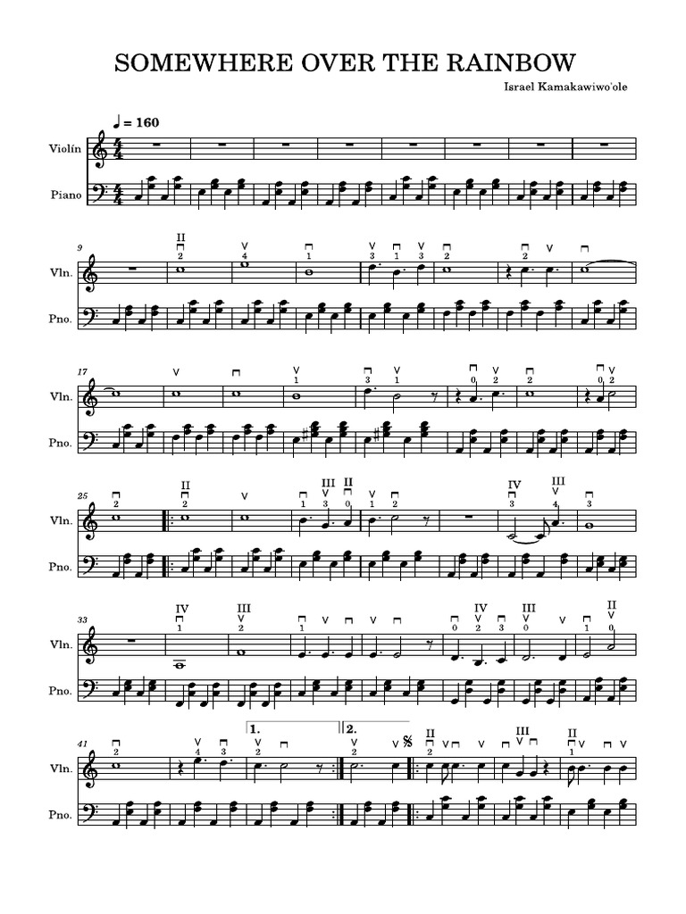 Somewhere Over The Rainbow - Israel Kamakawiwo'Ole | PDF