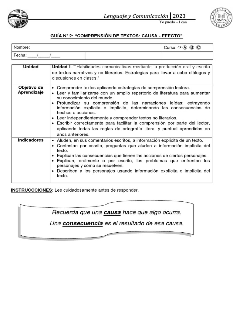 Guia Causa-Efecto | PDF | Comunicación | Ciencia cognitiva