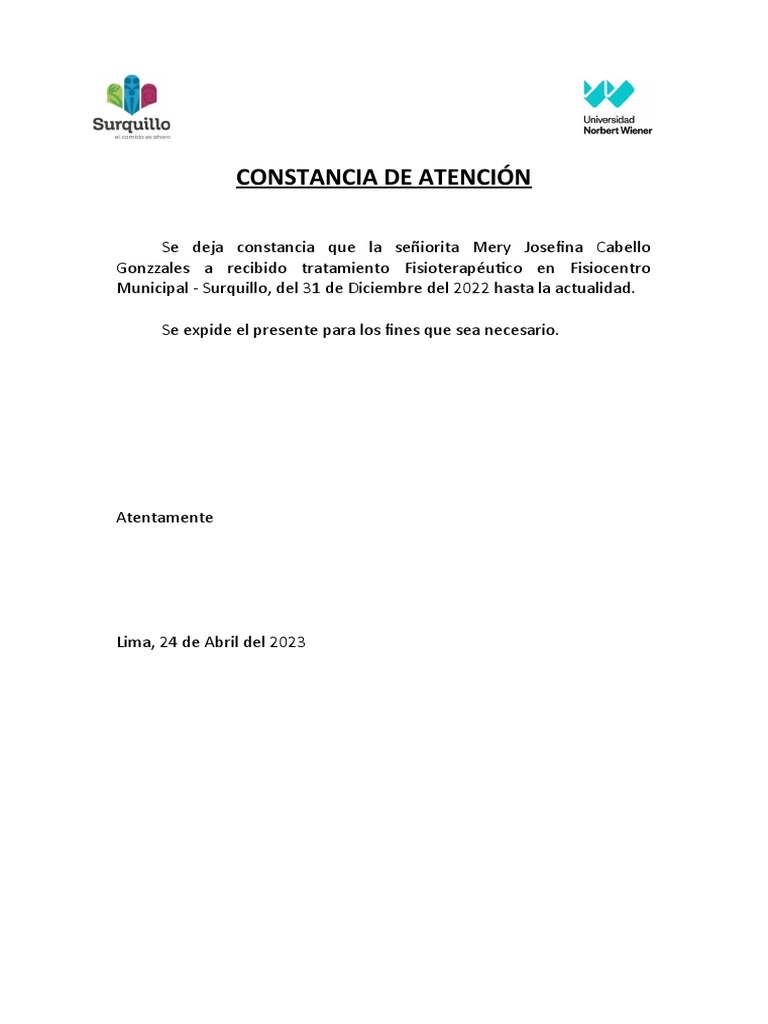 Constancia de Asistencia | PDF