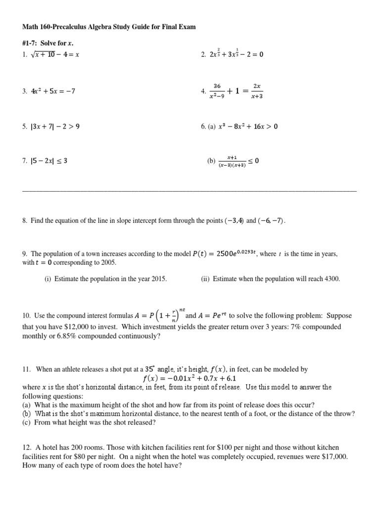TCCL - Share - 160 Study Guide For Final Exam Updated 4-26-22 | Download Free PDF | Function ...