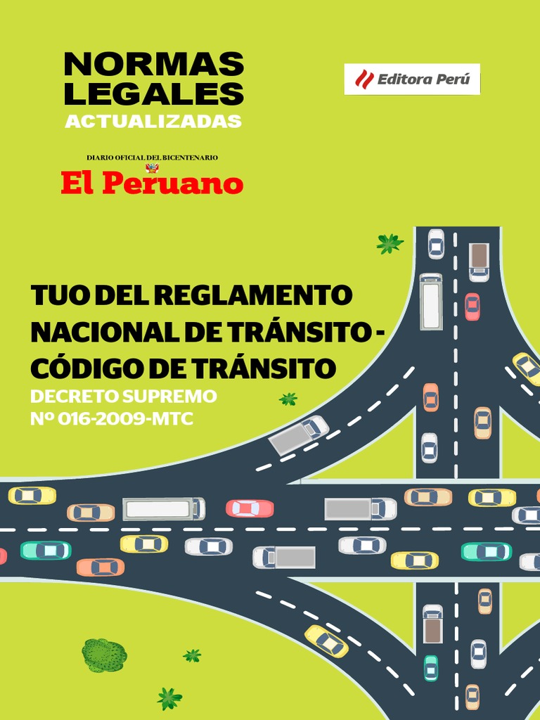 Texto Unico Ordenado Del Reglamento Nacional de Transito Codigo de ...