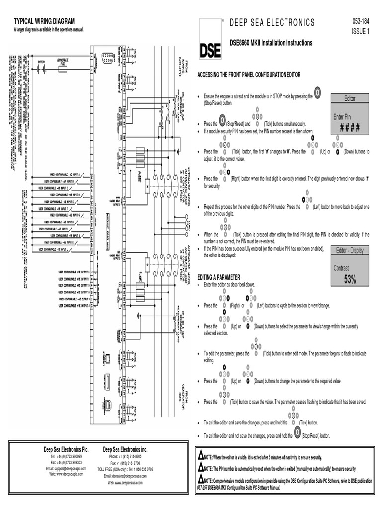 DSE8660 MKII Installation Instructions | PDF
