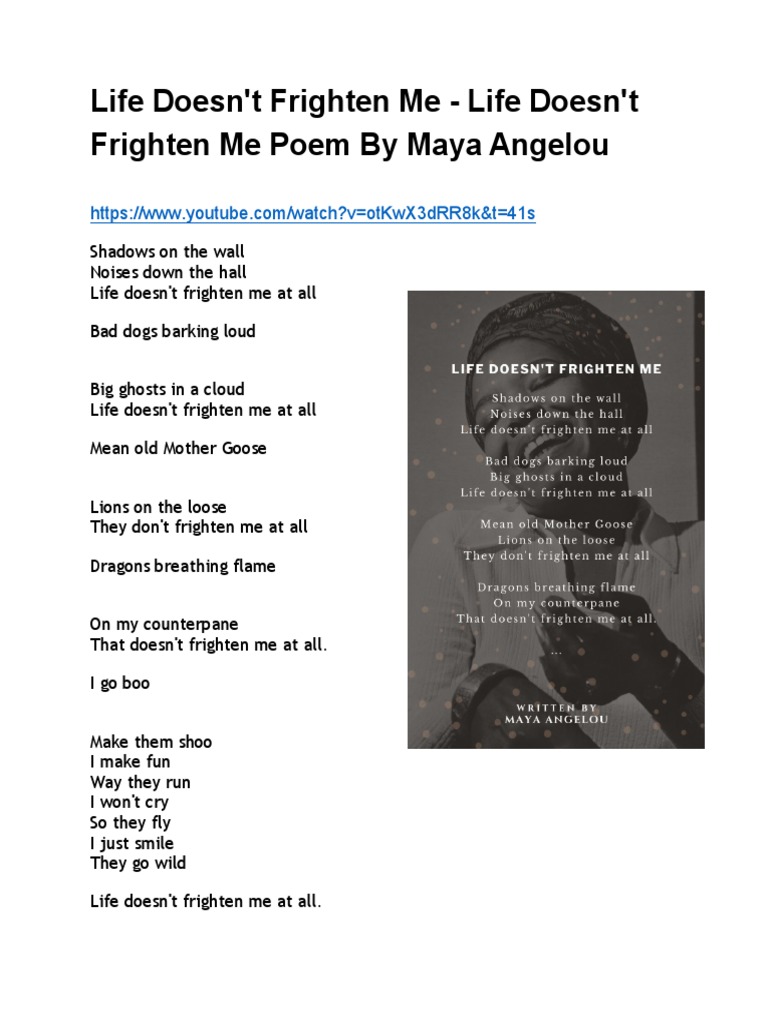 Life Doesnt Frighten Me | PDF