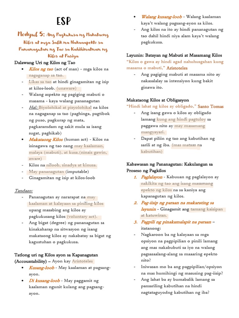 ESP REVIEWER 2ND QTR | PDF