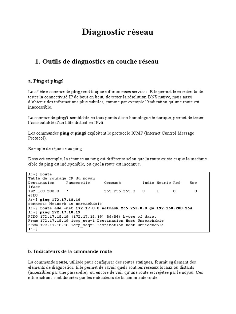 5.5 - Diagnostic Réseau | PDF