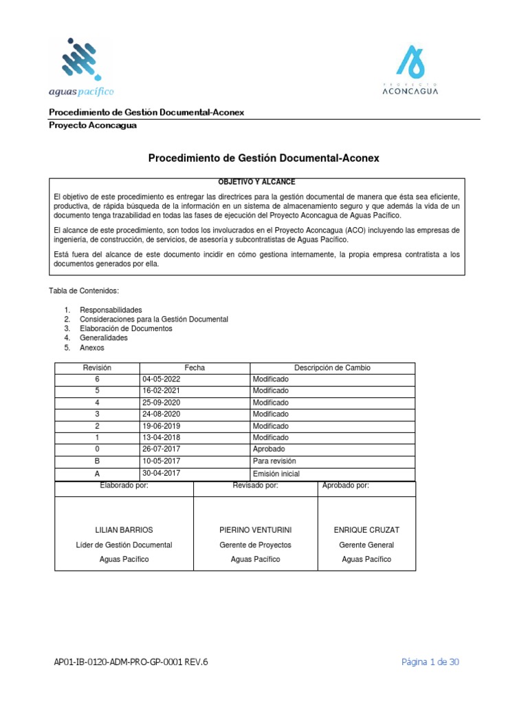 Ap01-Ib-0120-Adm-Pro-Gp-0001 R6 | PDF | Gestión de registros | Metadatos