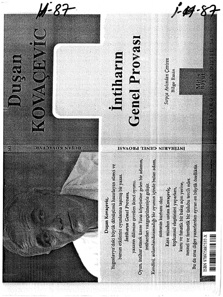 Intiharin Genel Provasi PDF Yazar Dusan | PDF