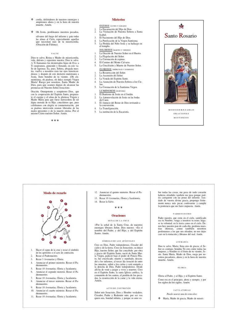 Rosario | PDF | María, madre de Jesús | Oración