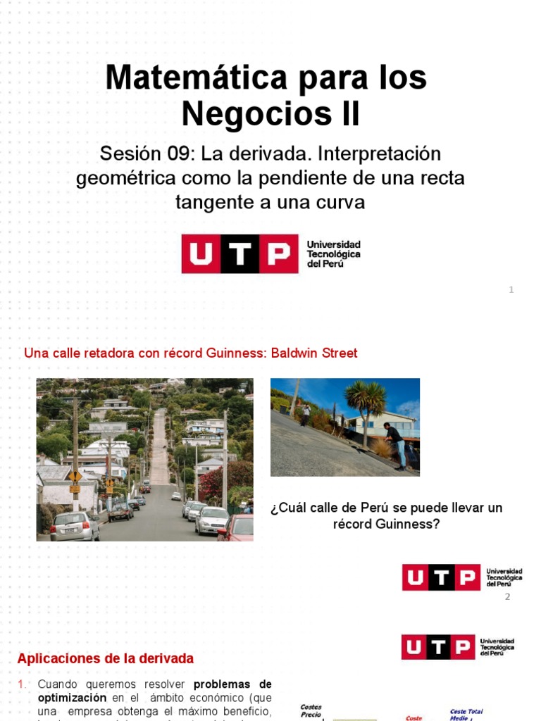 S05.s1 - La Derivada. Interpretación Geométrica Como La Pendiente de Una Recta Tangente A Una ...