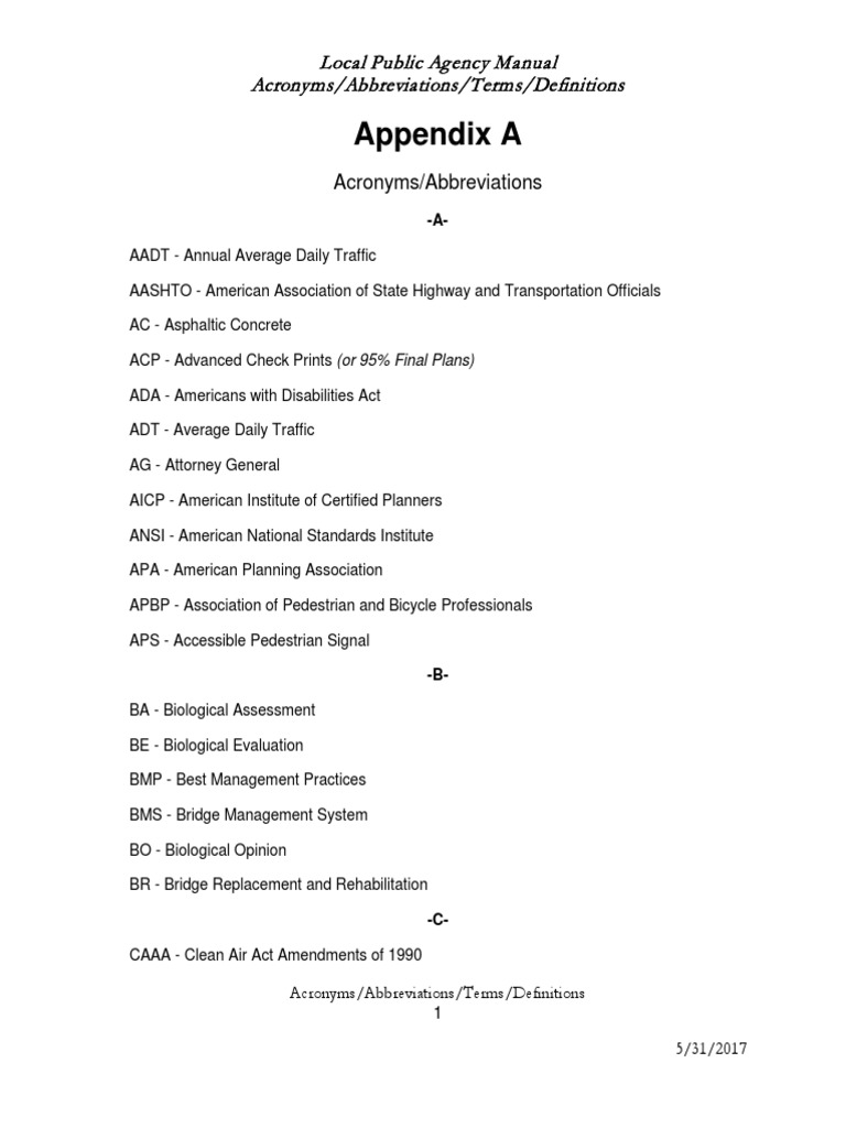 Acronyms Abreviations | PDF