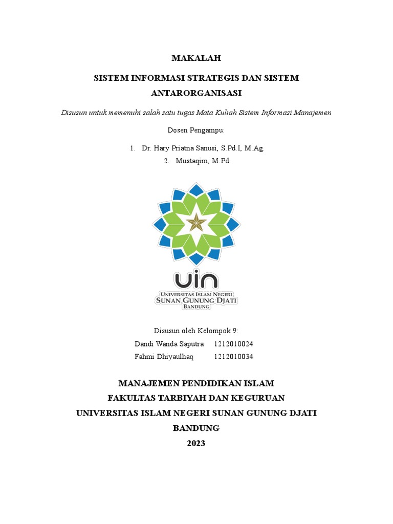 Makalah Kelompok 9 SIM | PDF