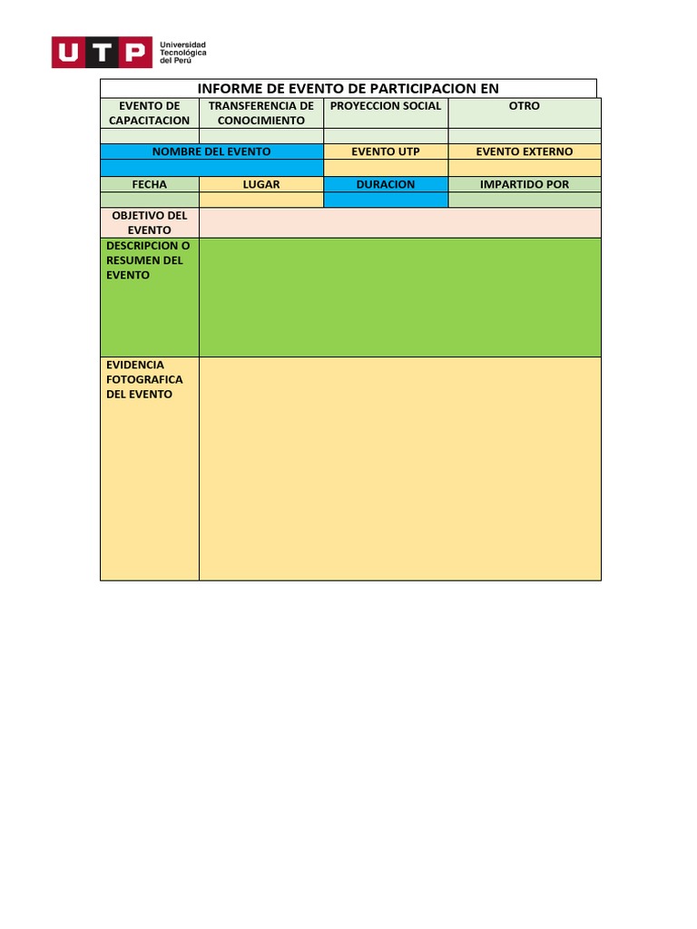INFORME DE EVENTO | PDF