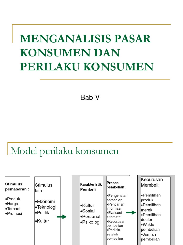Menganalisis Pasar Konsumen Dan Perilaku Konsumen | PDF