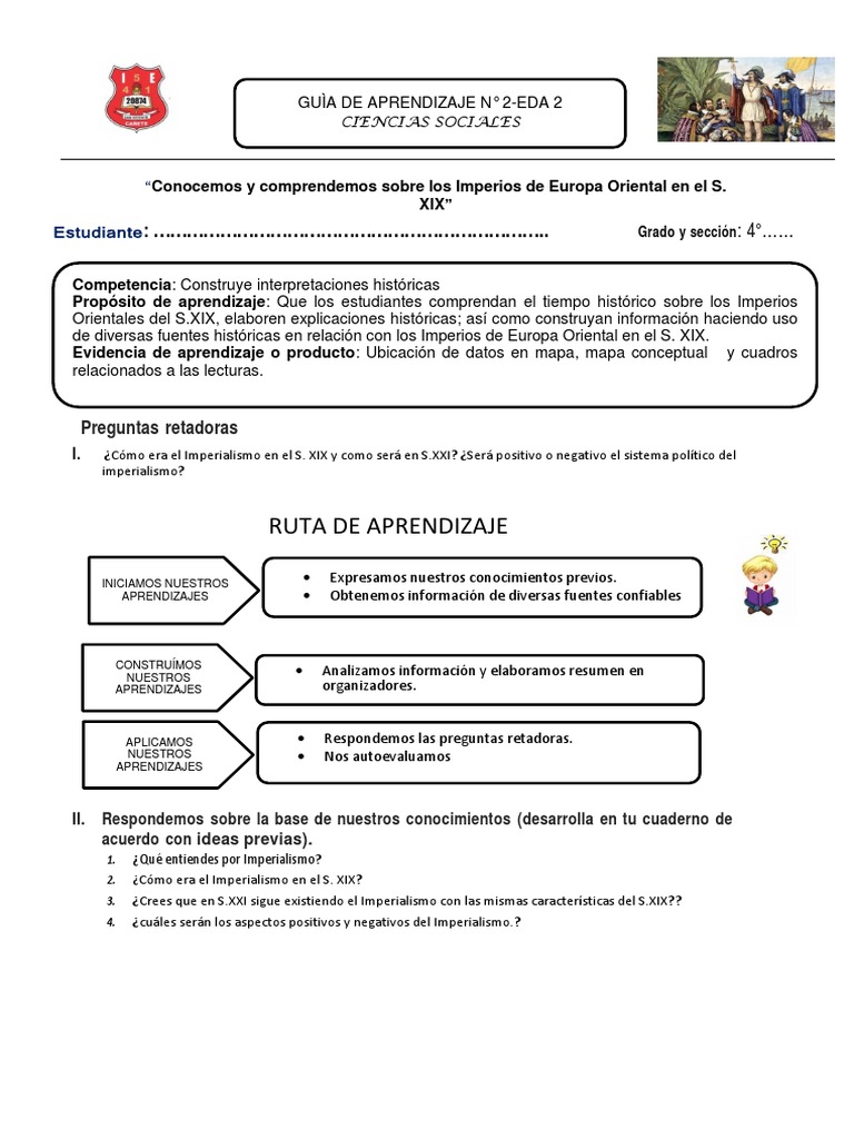 Guía de Aprendizaje - 2-EDA 2 - Ciencias Sociales 4° | PDF