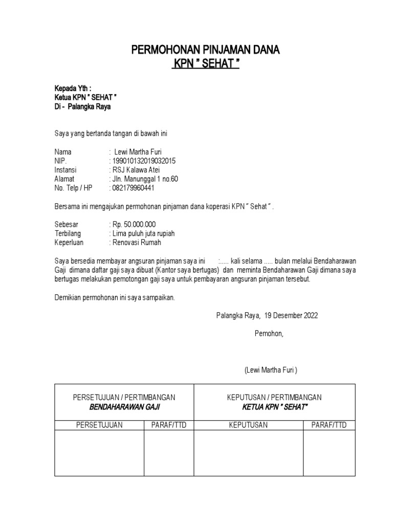 Blangko Pinjaman | PDF