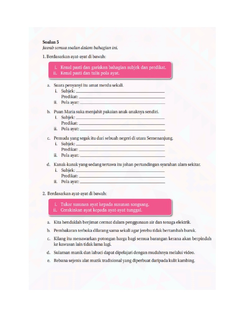 latihan sintaksis | PDF
