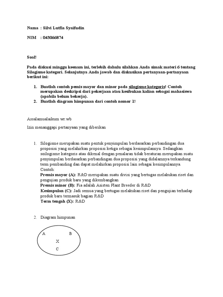 Diskusi 6 Logika | PDF