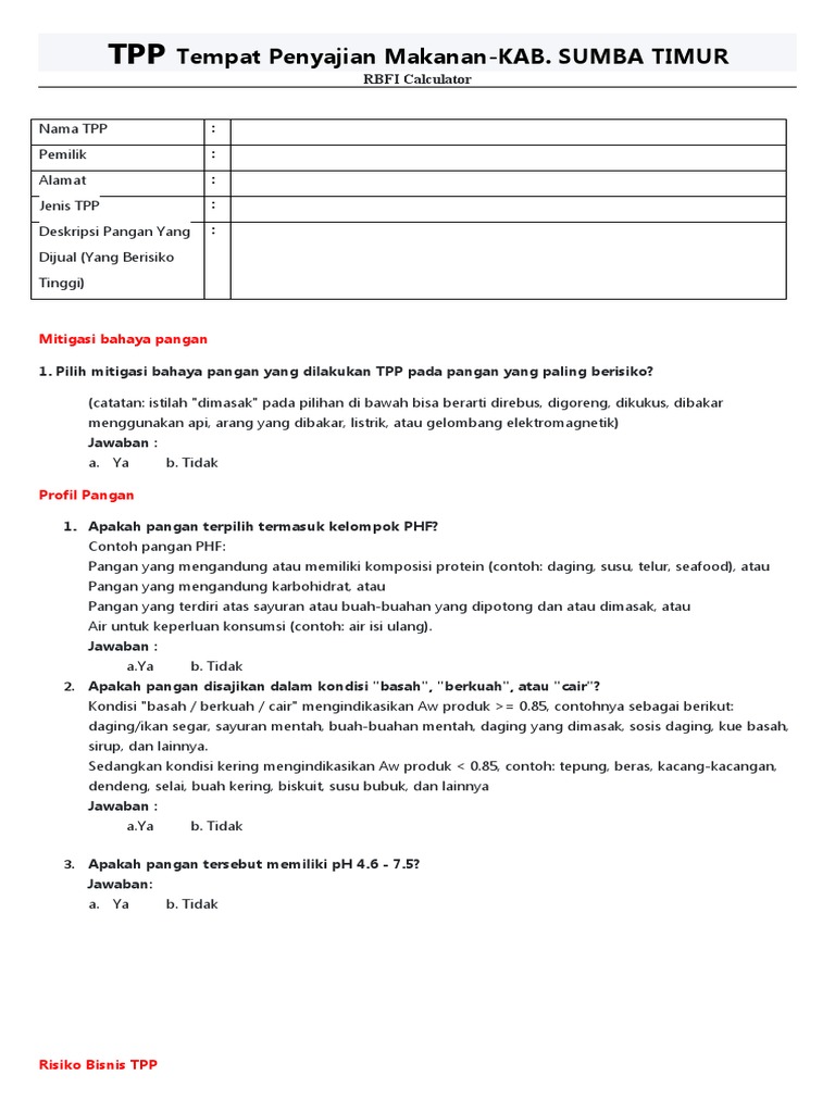 Form Rbi Ikl TPP | PDF