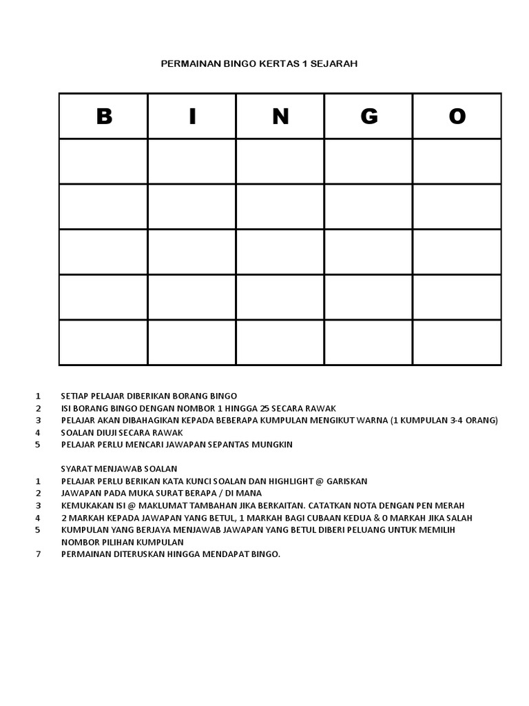 Bingo Pdf