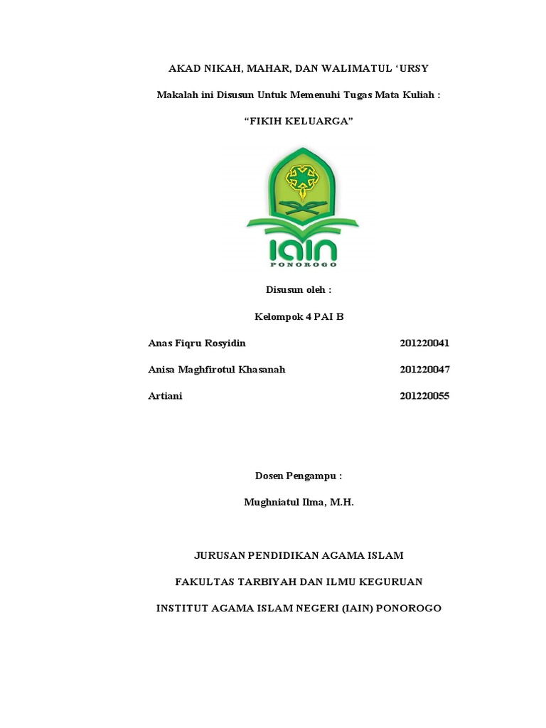 Fikih Keluarga KL 4 | PDF Fikih Keluarga KL 4 | PDF