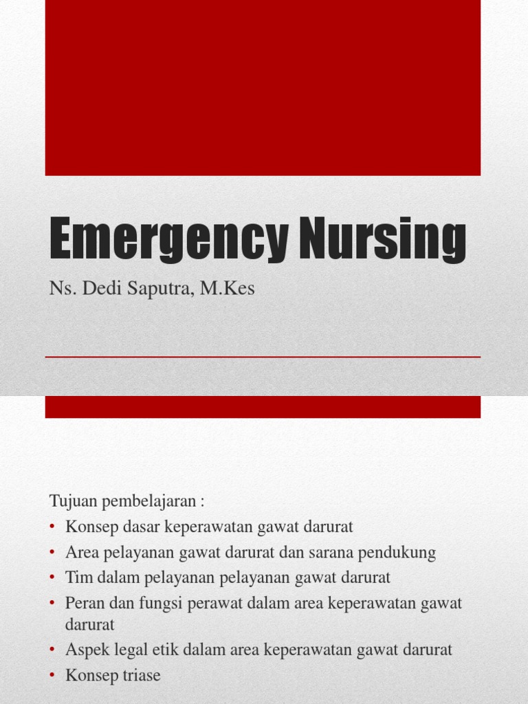 Emergency Nursing - Compressed (Pertemuan 3) | PDF
