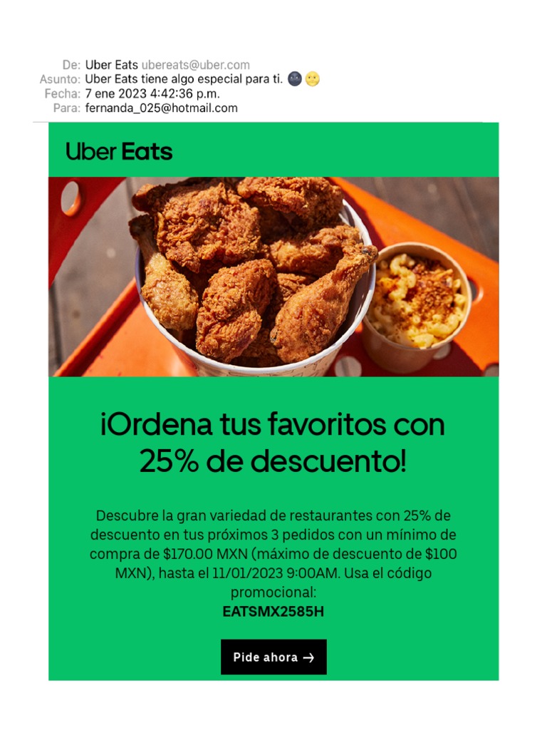 Uber Eats Tiene Algo Especial para Ti. ? ? | PDF