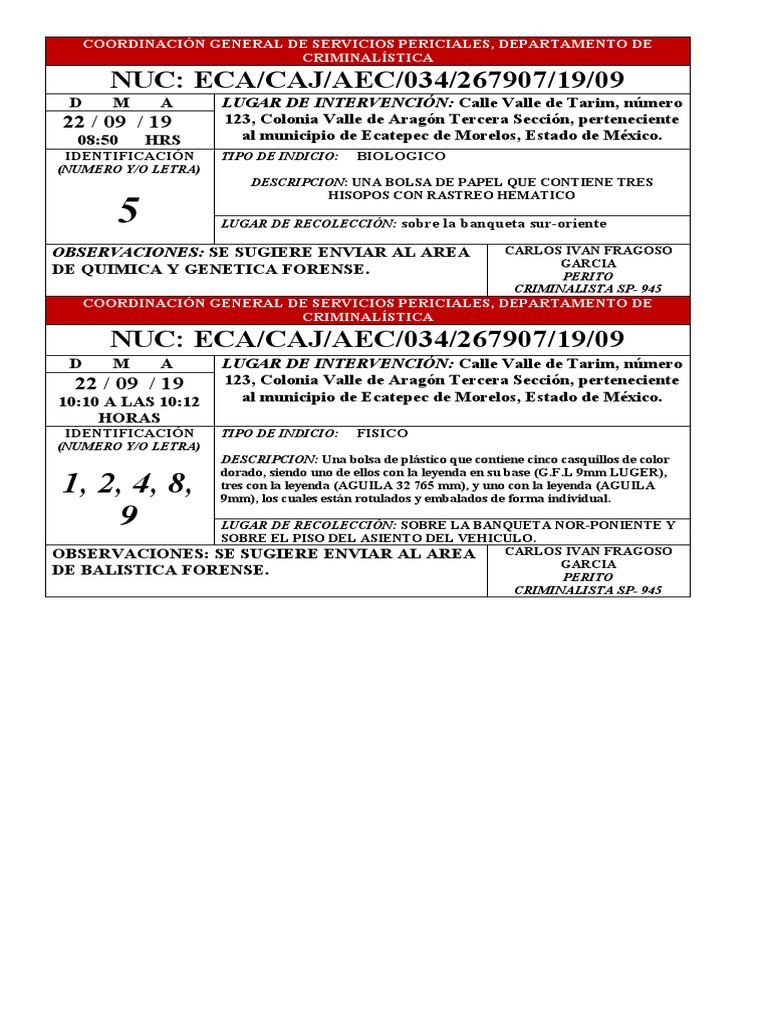 Etiqueta para Indicios | PDF