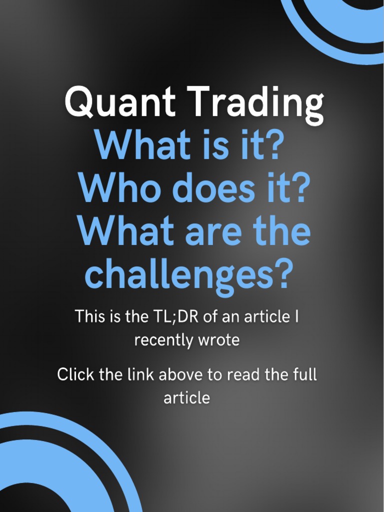 Overview of Quant Trading Strategies | PDF | High Frequency Trading ...