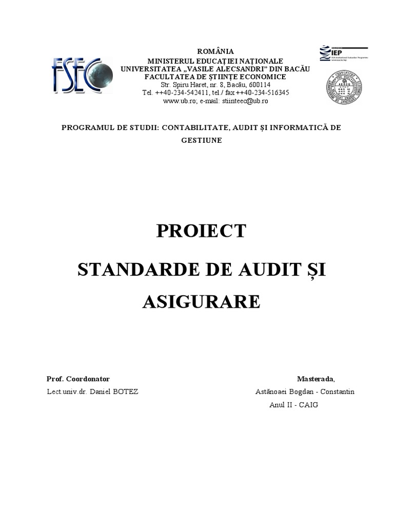 Proiect - IsA 505 | PDF