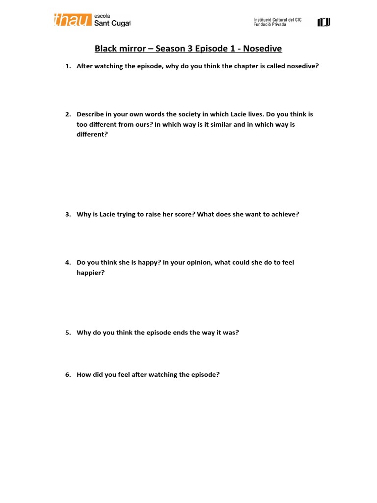 Black Mirror Nosedive | PDF