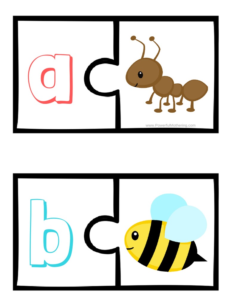 Alphabet Matching Puzzles | PDF
