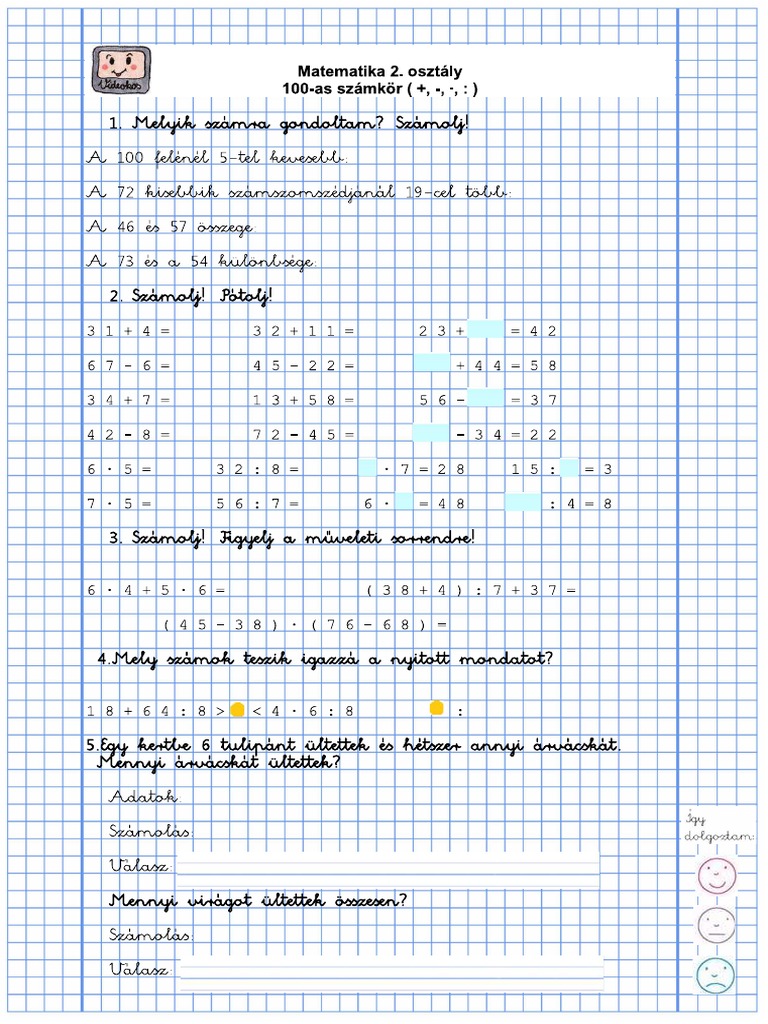 Matek Gyakorló 100-As Számkör | PDF