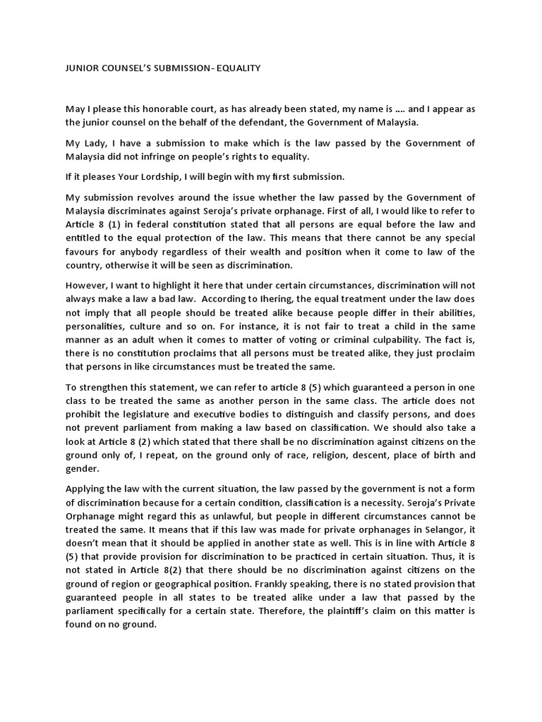 Law 034: Equality in Orphanage Regulation | PDF | Criminal Procedure In ...