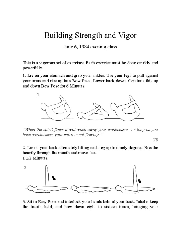Strength and Vigor Kriya Exercises | PDF