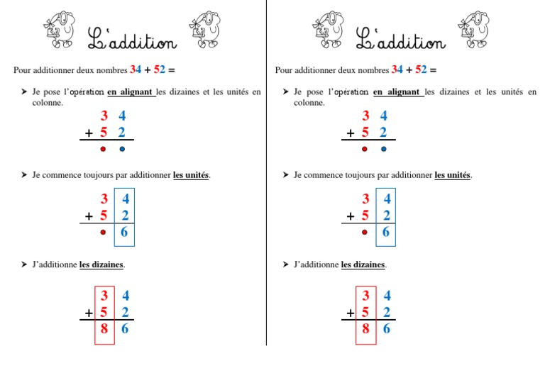Technique d'Addition en Colonne | PDF | Enseignement des mathématiques ...